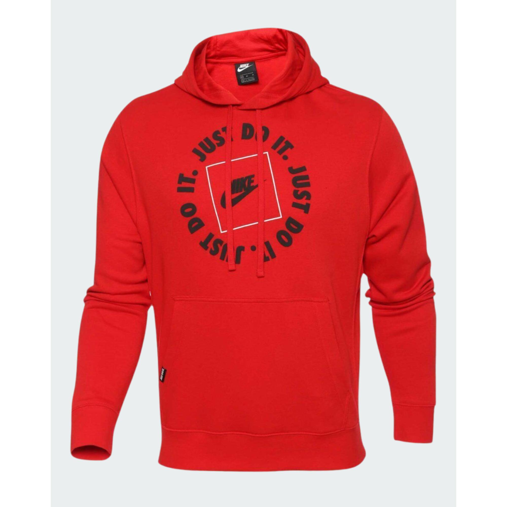Nk Red Just Do It Fleece Hoodie – Just Original