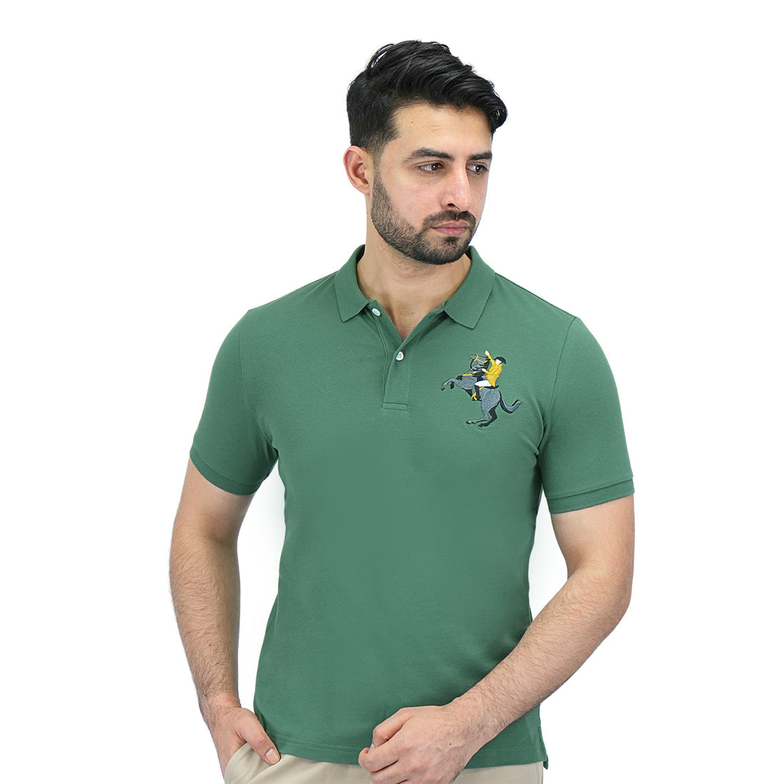 GR Men's Napoleon Green Multi Logo Polo – Just Original